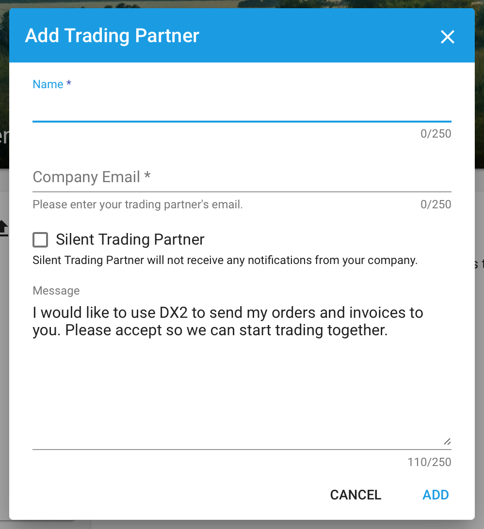 Manage Trading Partners | DX2 Documentation
